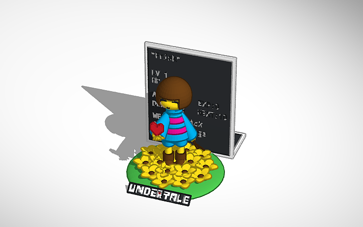 3D design Frisk! Undertale! - Tinkercad