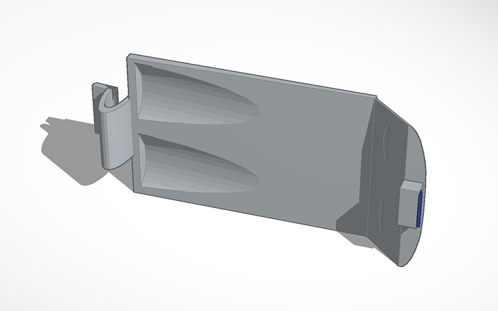 3D design remote-control-battery-cover - Tinkercad