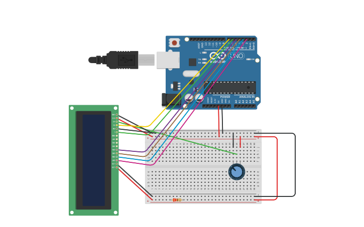 Circuit Design Copy Of Pantalla Lcd 16x2 A Arduino Uno Tinkercad