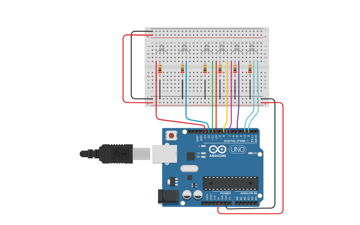 Circuit design Desafio 3 - Cristina Rocha | Tinkercad
