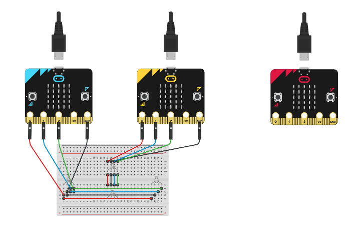 Circuit Design 4 Feux Tricolores Tinkercad