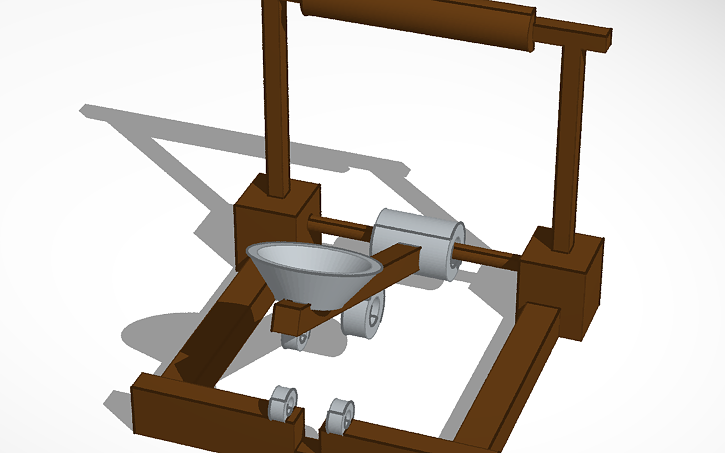 3D design MOVEABLE CATAPULT - Tinkercad