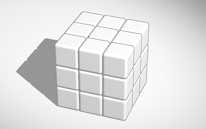 3D design Fully Working Print in Place Rubik's Cube - Tinkercad