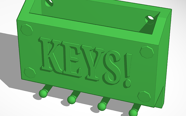 3d Design Key Holder Tinkercad