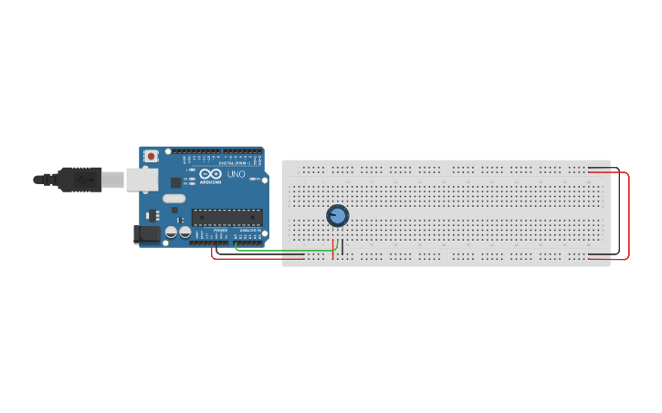 Circuit design Arduino con potenciometro - Tinkercad