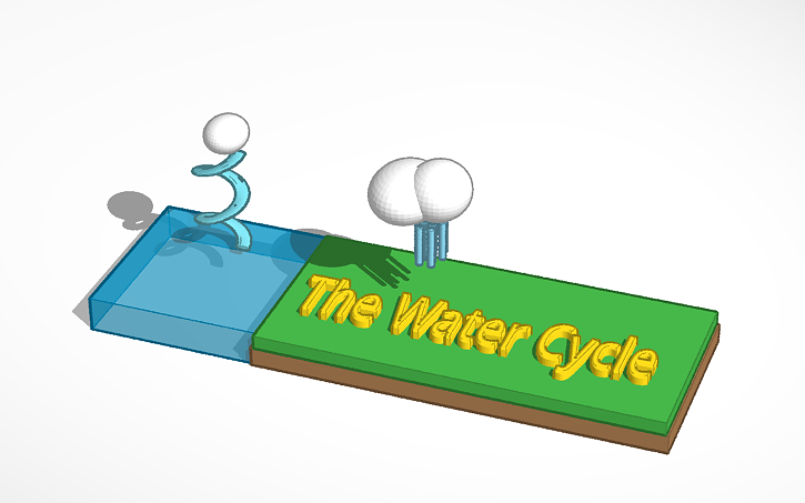 3d Design Water Cycle Model Tinkercad