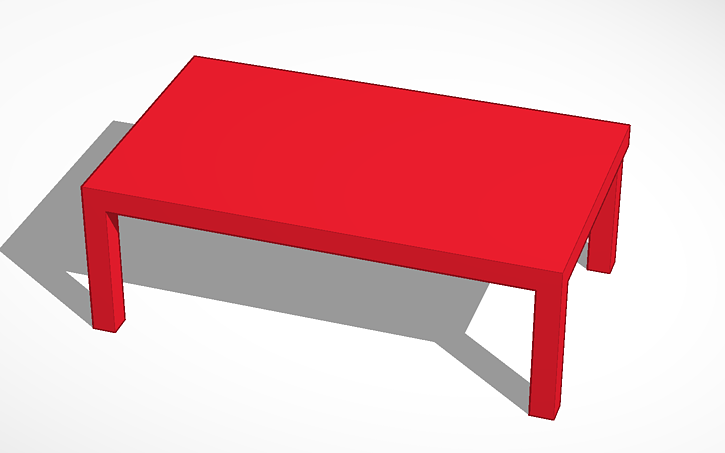 3D design Mini-table - Tinkercad
