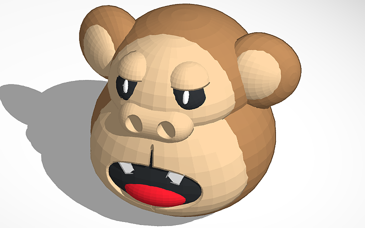3D design Monkey - Tinkercad