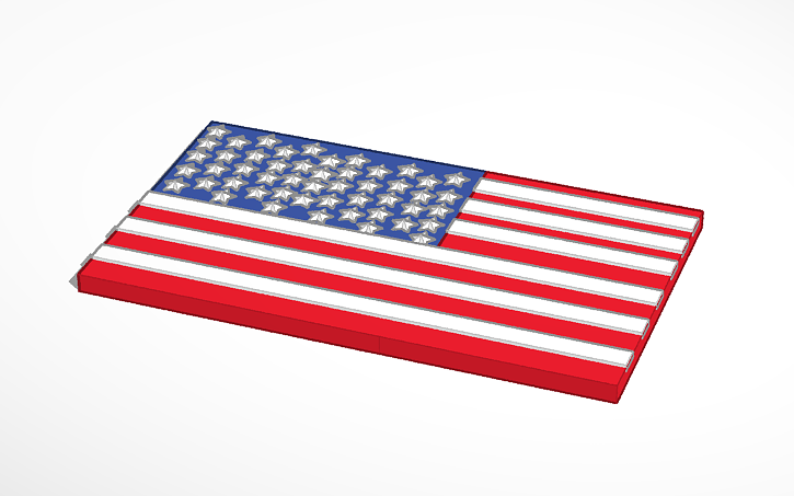 3D design American Flag made by connor athy | Tinkercad