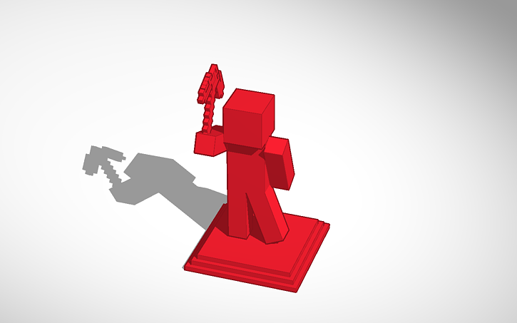 3D design minecraft statue - Tinkercad