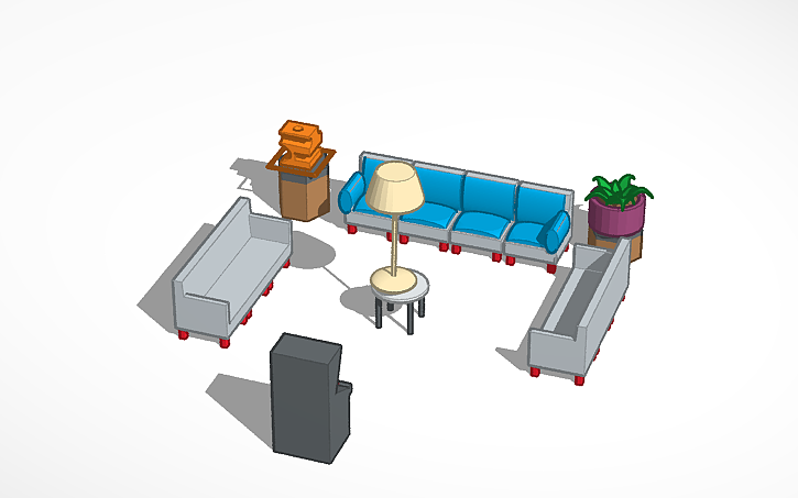3D design Interior of the Tinkercad House - Tinkercad