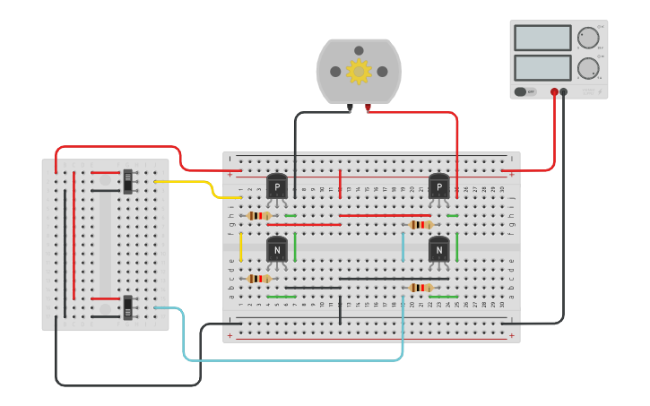 Circuit design SEM_PONTE_H_IZABEL_SOARES_DE_CARVALHO | Tinkercad