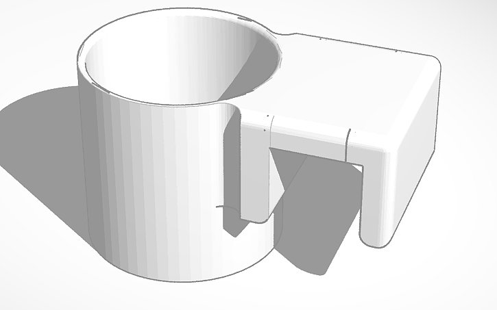 3D design Cup holder for fence - Tinkercad