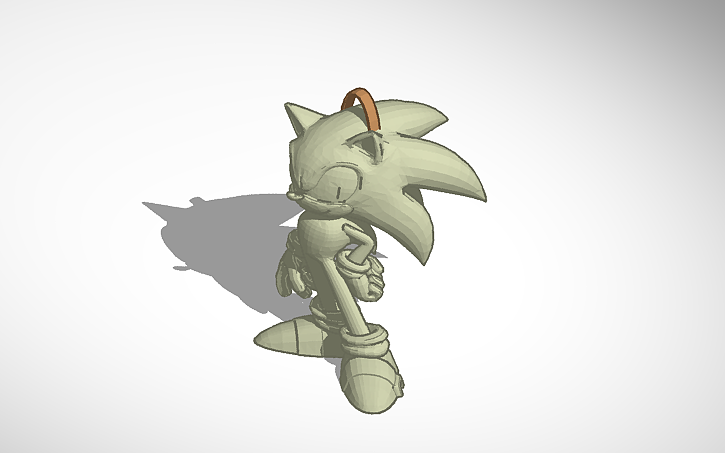 3D design sonic keychain - Tinkercad