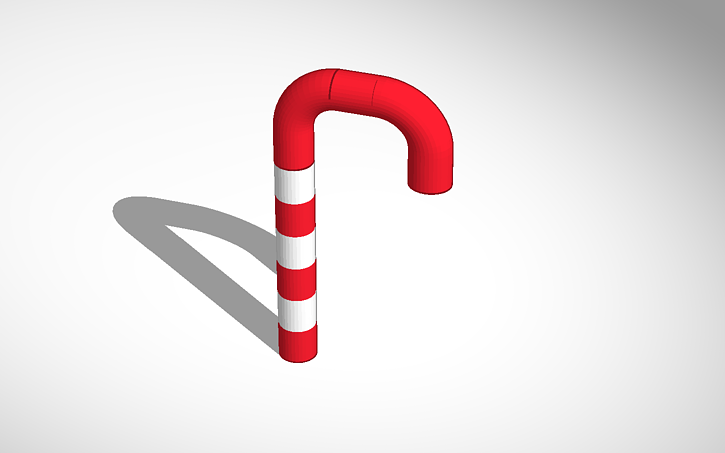 3D design candy cane | Tinkercad