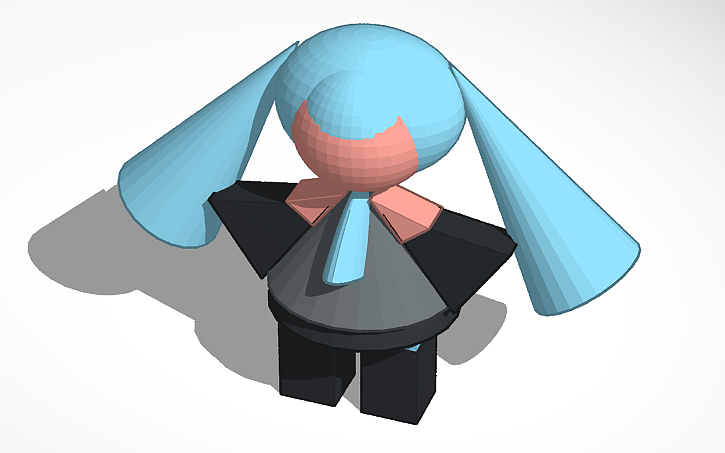 3D design Hatsune Miku - Tinkercad