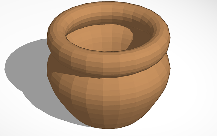 3D design Clay Pot - Tinkercad