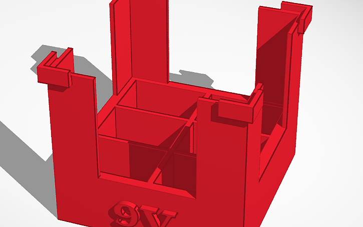 3D design Battery Box 9V - Tinkercad