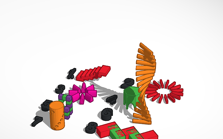 3D design thực hành duplicate và repeat - Tinkercad