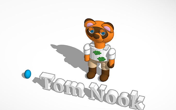 3D design Tom Nook Seo - Tinkercad