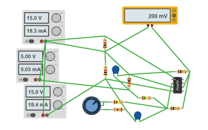 Circuit design Copy of Random "Voltage" | Tinkercad