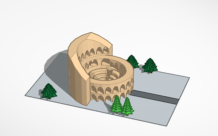 3D design The Colosseum - Tinkercad