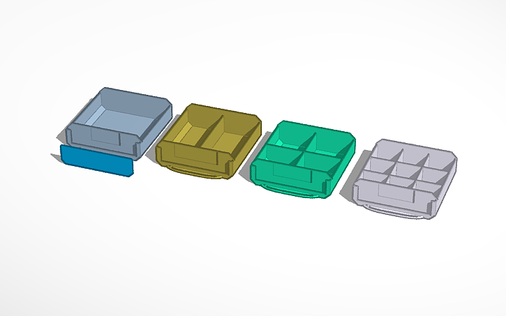 3D design modular organizer drawers | Tinkercad