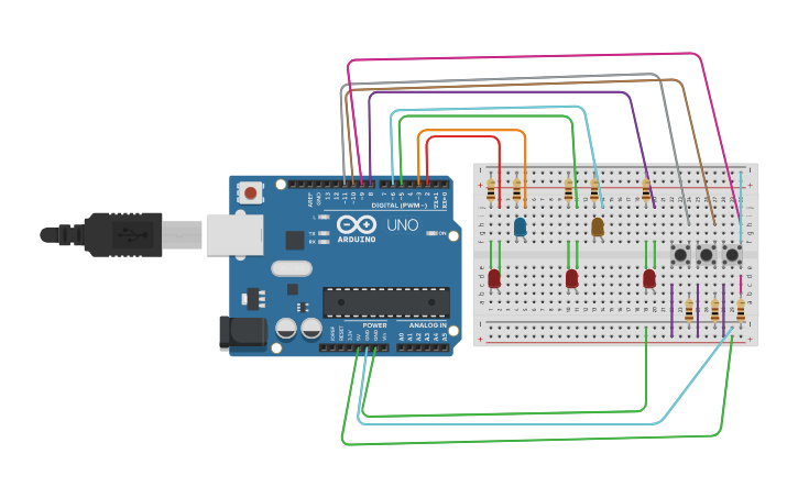 Circuit design Ascensor - Tinkercad