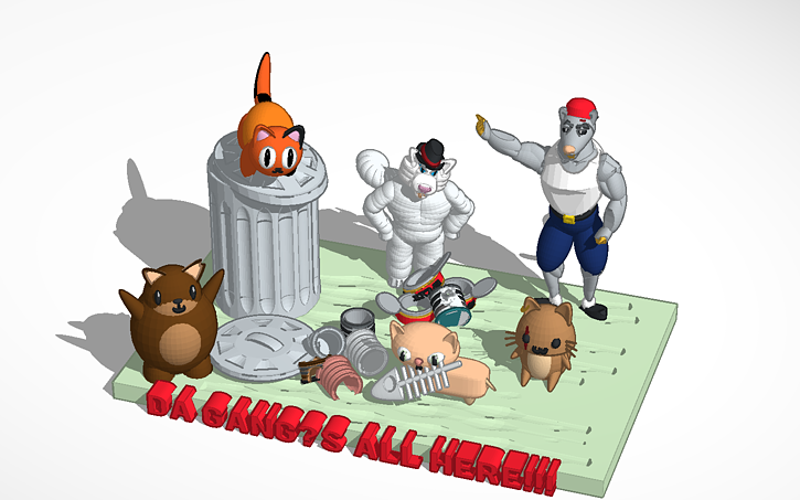 3D design #Junkyard Cats-Roll Call | Tinkercad
