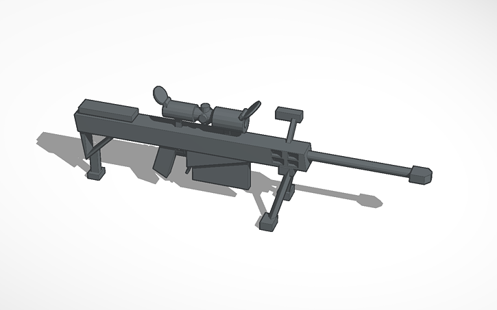 3D design Barret M107 50. BMG - Tinkercad