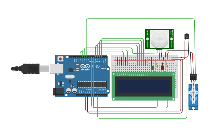 Circuit design Copy of Arduino with LCD Interface - Tinkercad