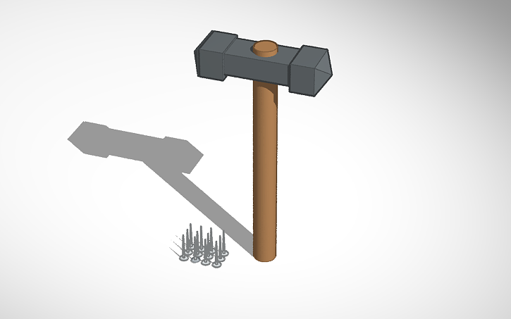 3D design A Hammer | Tinkercad