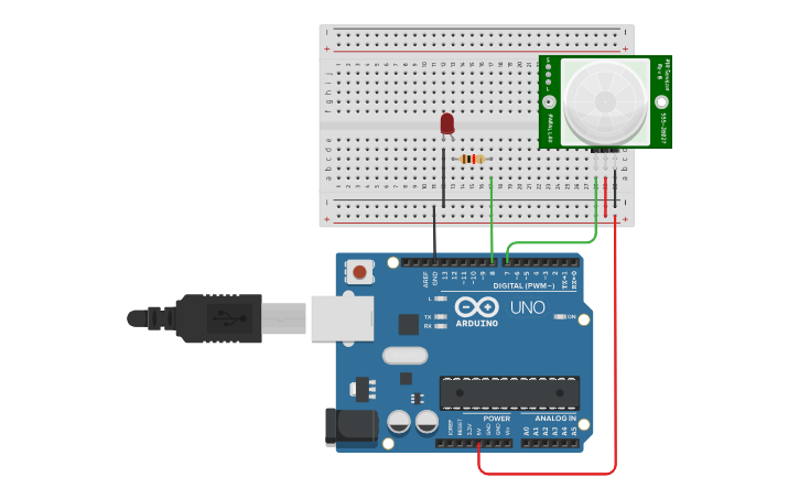 Circuit design circuits入门11：人体红外传感器 - Tinkercad