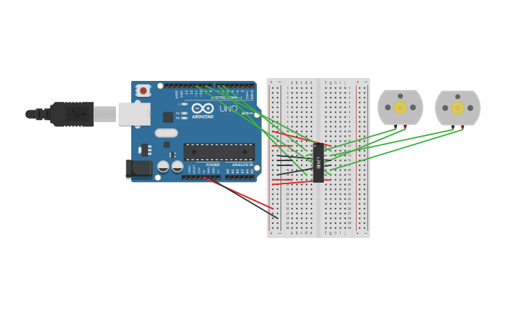 Circuit design MINI PROJECT ROBOTIC CAR | Tinkercad Circuit design MINI PROJECT ROBOTIC CAR | Tinkercad