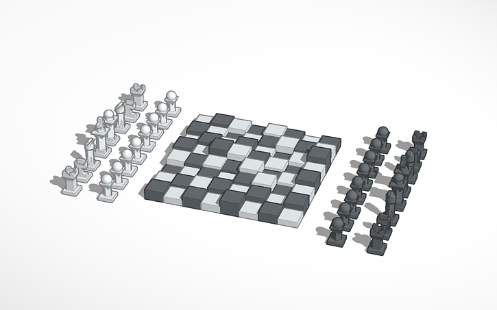 3D design Full 3D Chess Set - Tinkercad