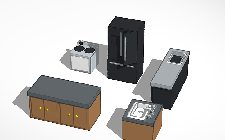3D design Tiny House Kitchen Resources - Tinkercad