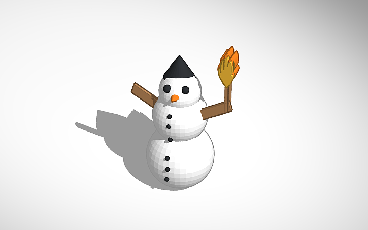 3D design Snowman - Tinkercad