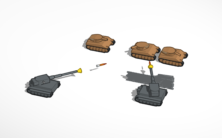 3D design ww2 tiger tank - Tinkercad
