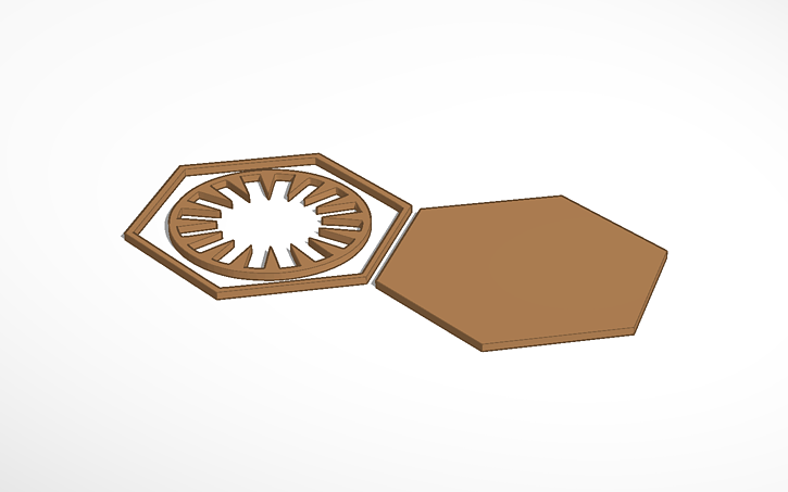 3D design First Order Symbol - Tinkercad