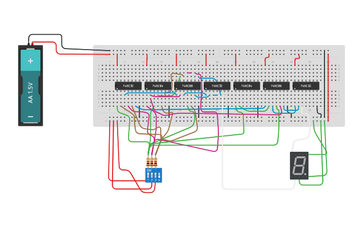 Circuit design Problema 2 | Tinkercad