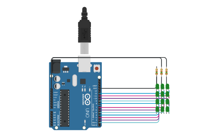 Circuit design 3o Bim - Arduíno - Atividade 01 - Tinkercad