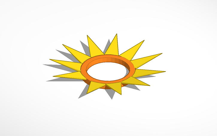 3D design Crown of Helios (Sun God) - Tinkercad