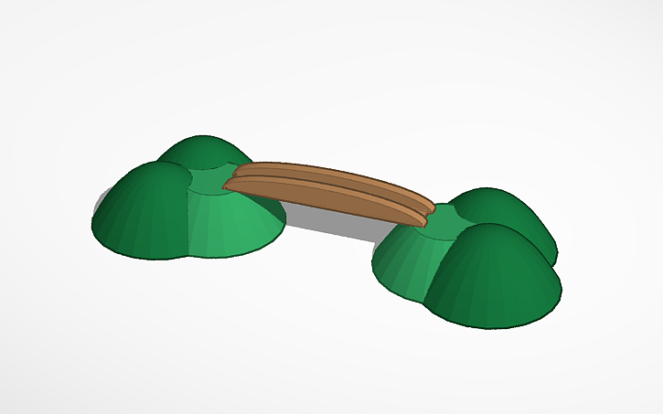 3D design simple bridge - Tinkercad