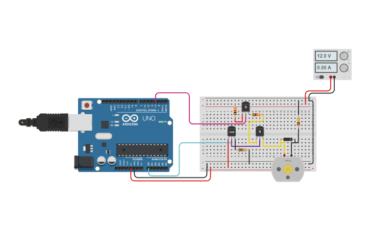 Circuit design HumidityFan | Tinkercad