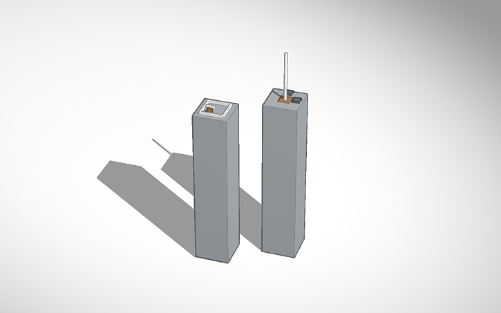 3D design Twin Towers - Tinkercad