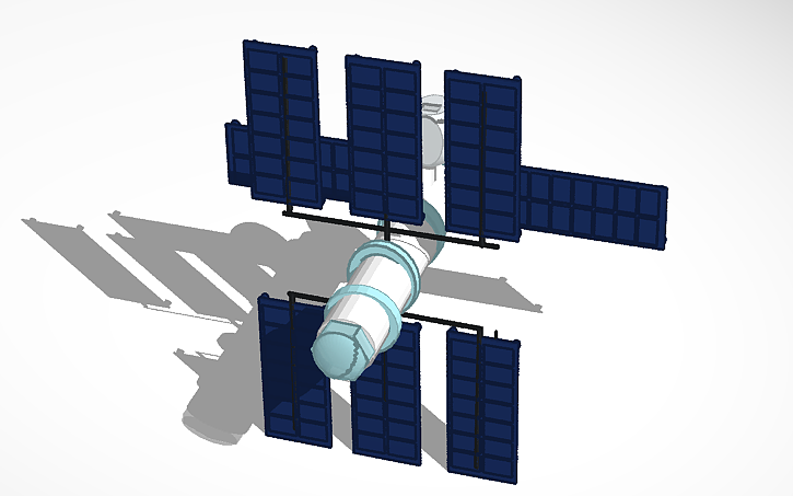 3D design Lunar orbital Space Station - Tinkercad