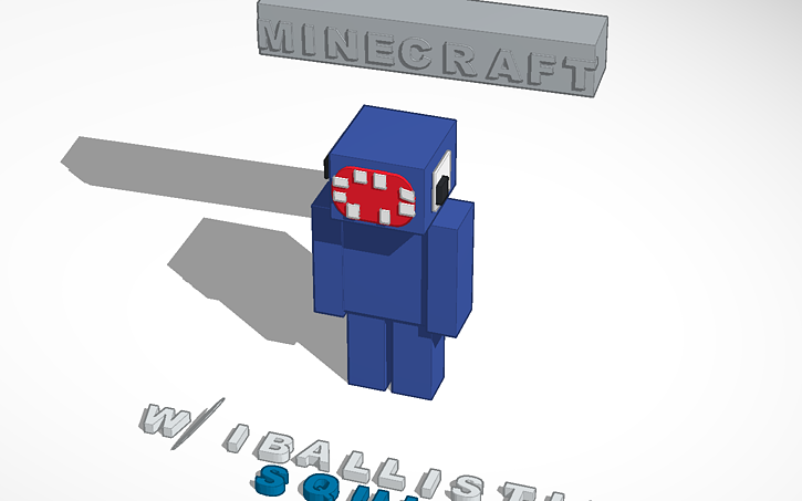 3d Design Squid S Minecraft Tinkercad