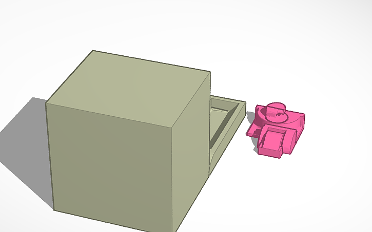 3D design Caja con traba - Tinkercad