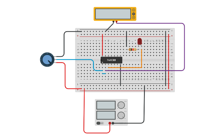 Circuit design Logic levels - Tinkercad