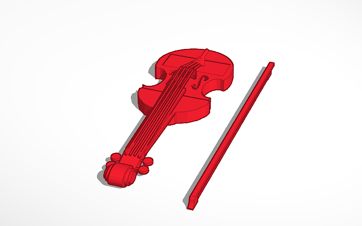 3D design violin - Tinkercad